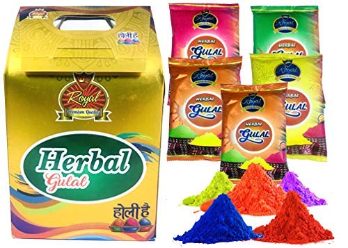Set of 4 Fruit Fragrance Herbal Holi Gulal Color -H- Organic Gulal ...
