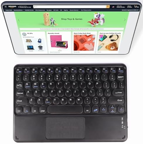 Wireless Bluetooth Keyboard with Touchpad for iPad Ultra-Slim Small ...