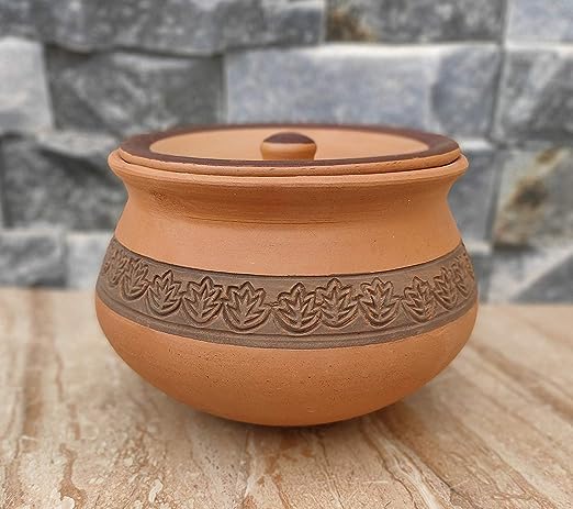 Amazon.com: Clay Pot Terracotta Cooking Gas Dahi Earthenware Biryani ...