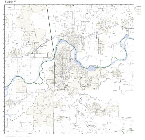 Amazon.com: Fort Smith, AR ZIP Code Map Laminated : Office Products
