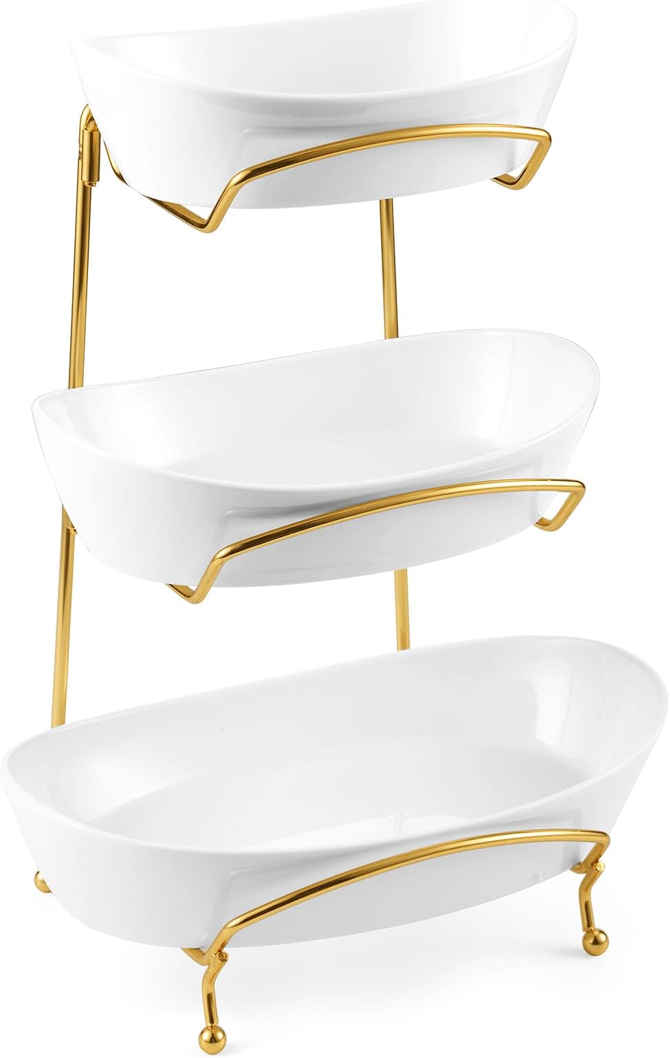 Amazon.com: Yedio Fruit Bowls for Kitchen Counter, 3 Tier Ceramic Fruit ...