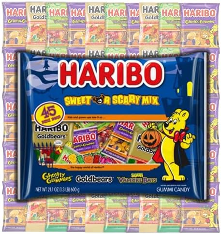 Amazon.com : Haribo Sweet or Scary Mix Treat Pack 45 Count : Grocery ...