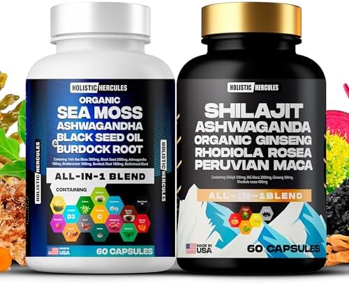 Amazon.com: Holistic Hercules Classic Combo Bundle - Sea Moss 3000mg ...