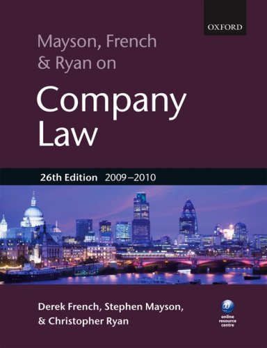 Amazon.com: Mayson, French and Ryan on Company Law: 9780199567799 ...