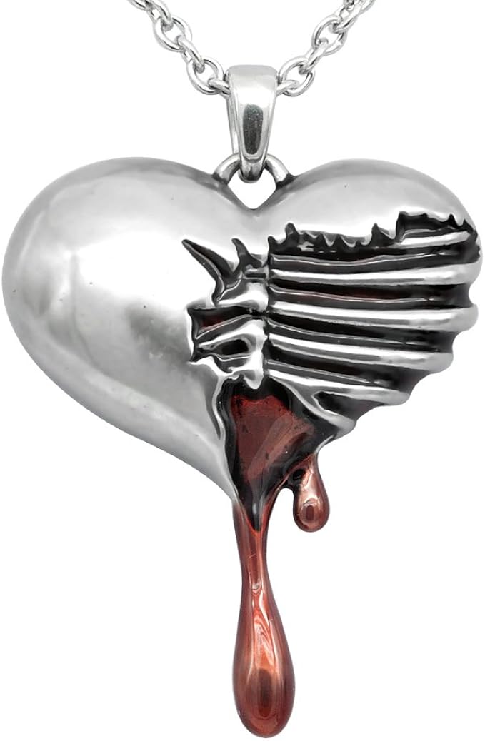 Amazon.com: Controse Silver-Toned Stainless Steel Bleeding Heart ...