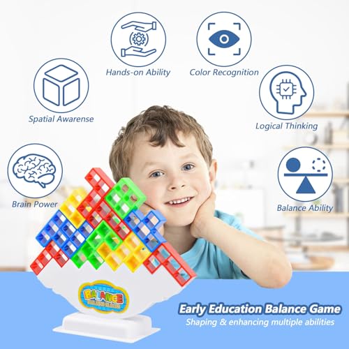 32Pcs Tetra Tower Balance Game Tetris Tower Balancing Game DIY ...