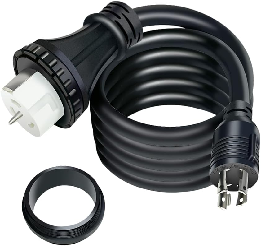 Amazon.com: 20ft NEMA L14-30P to 50A SS2-50R with Locking Ring 120V/240 ...