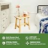Amazon.com: Xmatch Solid Wood Stool, 18 Inch Rectangle Patio Wooden ...