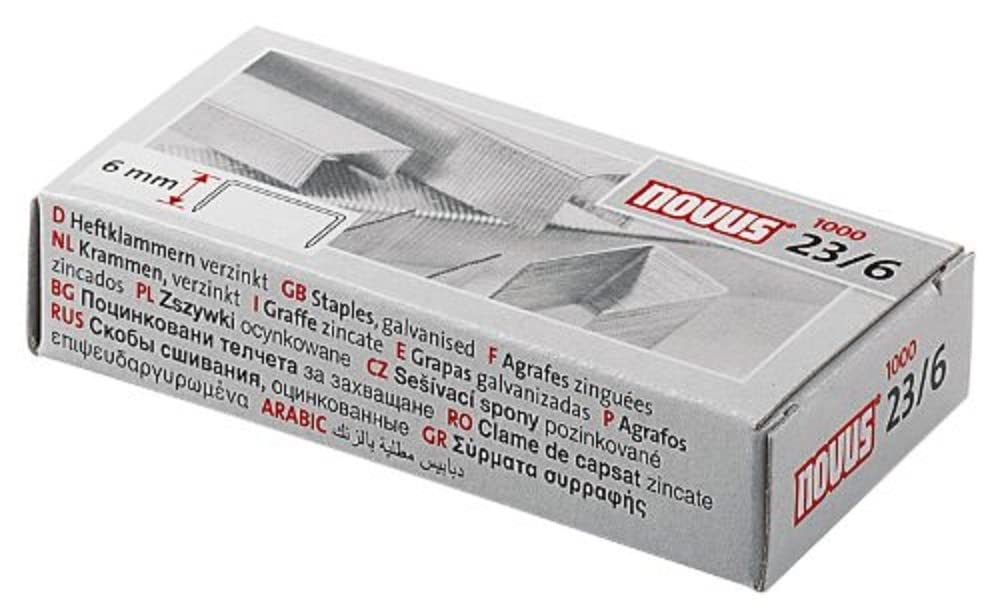 Novus 23/6 Staples (Box of 1000) : Amazon.co.uk: Stationery & Office ...