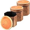 Amazon.com: Amylove 3 Pack Tree Stump Storage Stool 12 x 12 Inch Stool ...