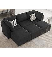 Amazon.com: Belffin Modular Sofa Bed Modular Sectional Sleeper Sofa ...
