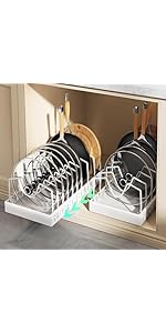 Amazon.com - Pull Out Pots and Pans Organizer Under Cabinet, Sliding ...