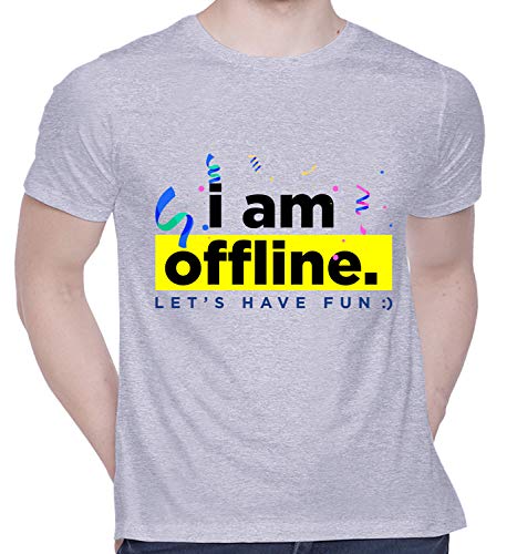 Buy CreativiT Graphic Printed T-Shirt for Unisex I am Offline Tshirt ...