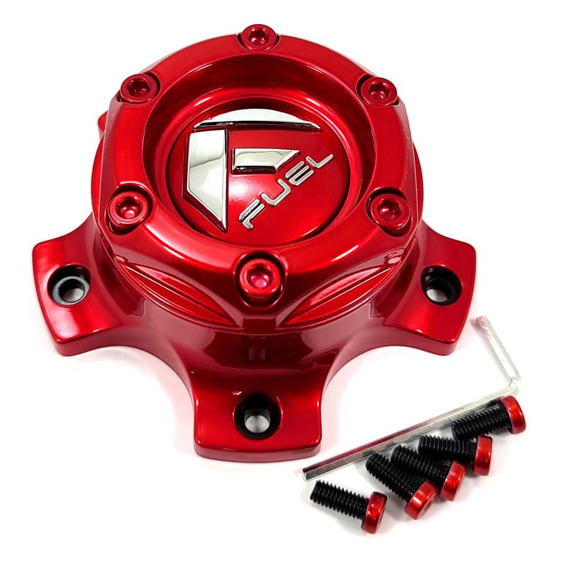 Fuel 2PC FUEL CAP 5X4.5/5 GLOSS RED/CHROME LOGO - 1004-44GQC ...