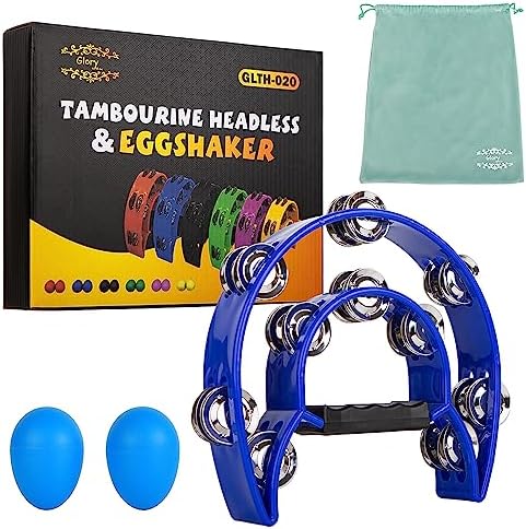 Amazon.com: Glory Double Row Tambourine, Half Moon Double Row Metal ...