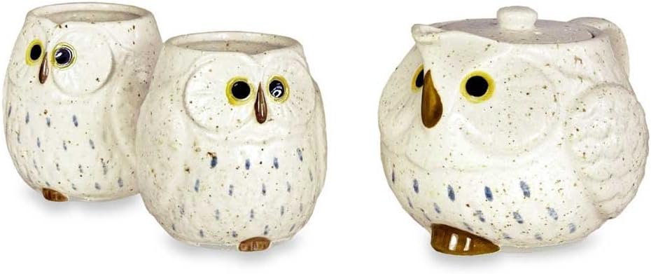 Amazon.com | Owl Ceramic Tea Set (Snow): Tea Services: Tea Sets