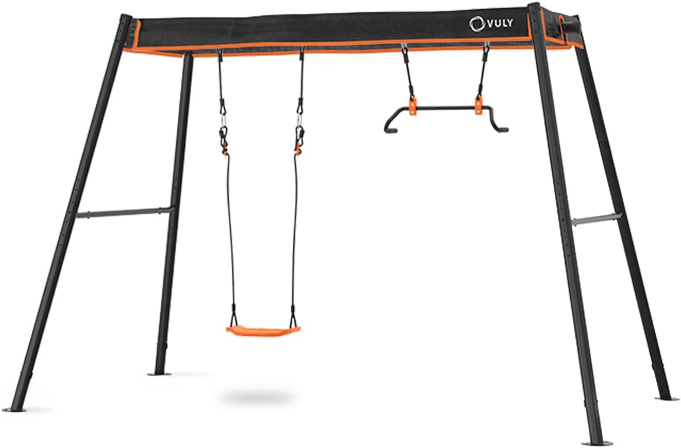 Amazon.com: VULY 360 Pro Max Large 3 Bay - Backyard Metal Swing Set ...