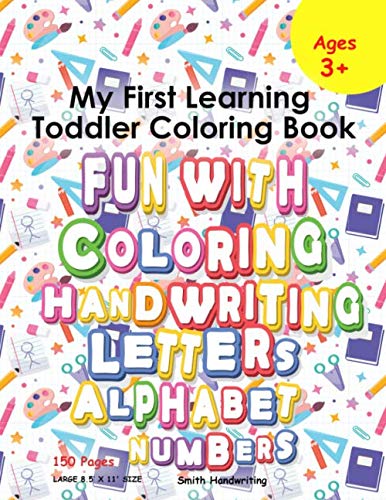 My First Learning Toddler Coloring Book: Childrens book with Letter ...