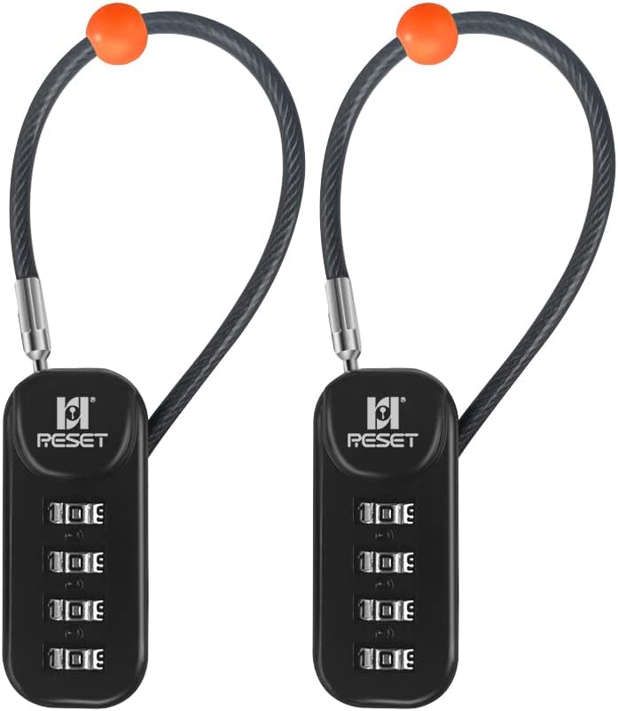 Go Travel Retractable Cable Padlock, 3-Dial Design Combination Lock ...