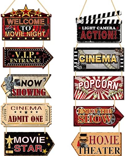 Amazon.com: NOW SHOWING movie theatre sign home theater decor : Home ...