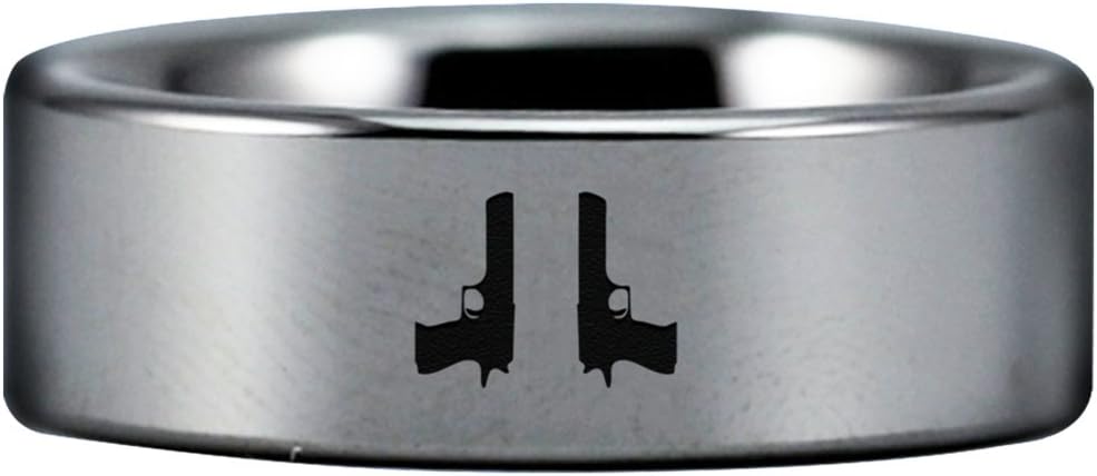 Friends of Irony Tungsten Carbide 2nd Amendment Supporter Ring 8mm ...