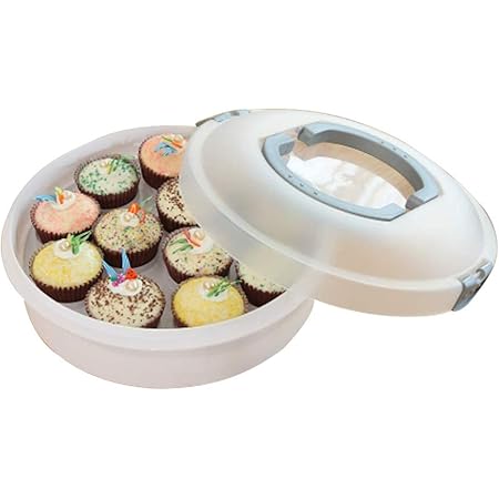 Amazon.com: 10 Inch Portable Pie Carrier with Lid and Tray 3-In-1 Round ...