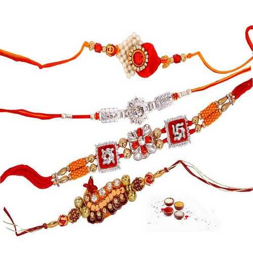 Buy Set of 4 Premium Rakhi Online at Low Prices in India - Amazon.in