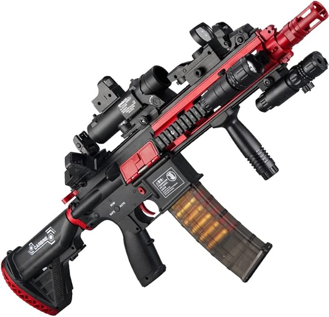 Amazon | HAETIN スポンジガン 排莢式 トイガン 子供のおもちゃの銃 M416 EVAソフト弾丸おもちゃ銃 CSゲーム アウトドア 自動ジェル排出 アサルトライフル USB充電式 ...