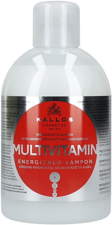 Kallos Multivitamin Energising Shampoo with Ginseng Extract & Avocado ...