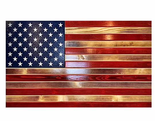 Amazon.com: Large Concealment Flag – Red Burnt American Flag Wall Art ...