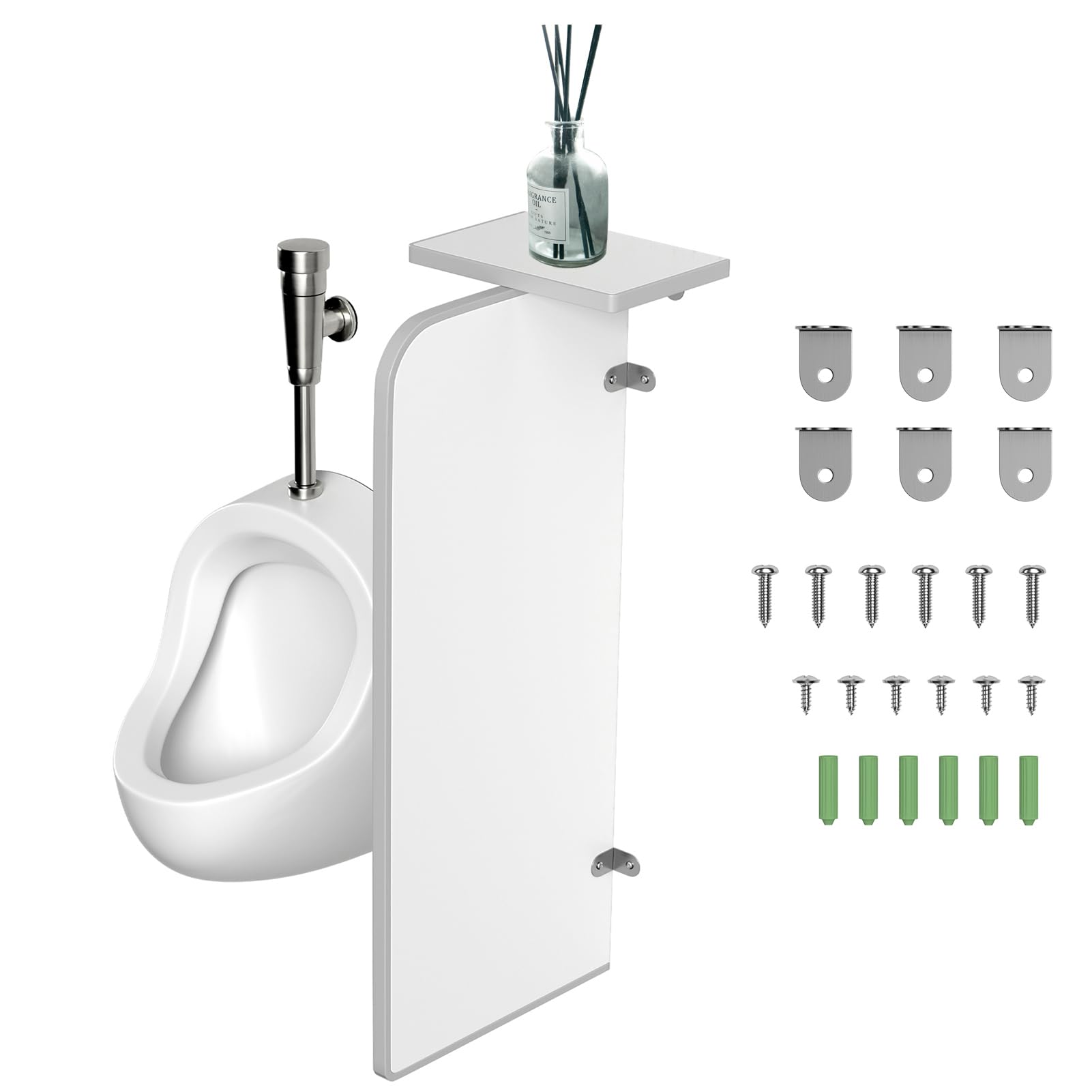 Amazon.com: Urinal Screen Toilet Partition with Phone Shelf, Wall ...