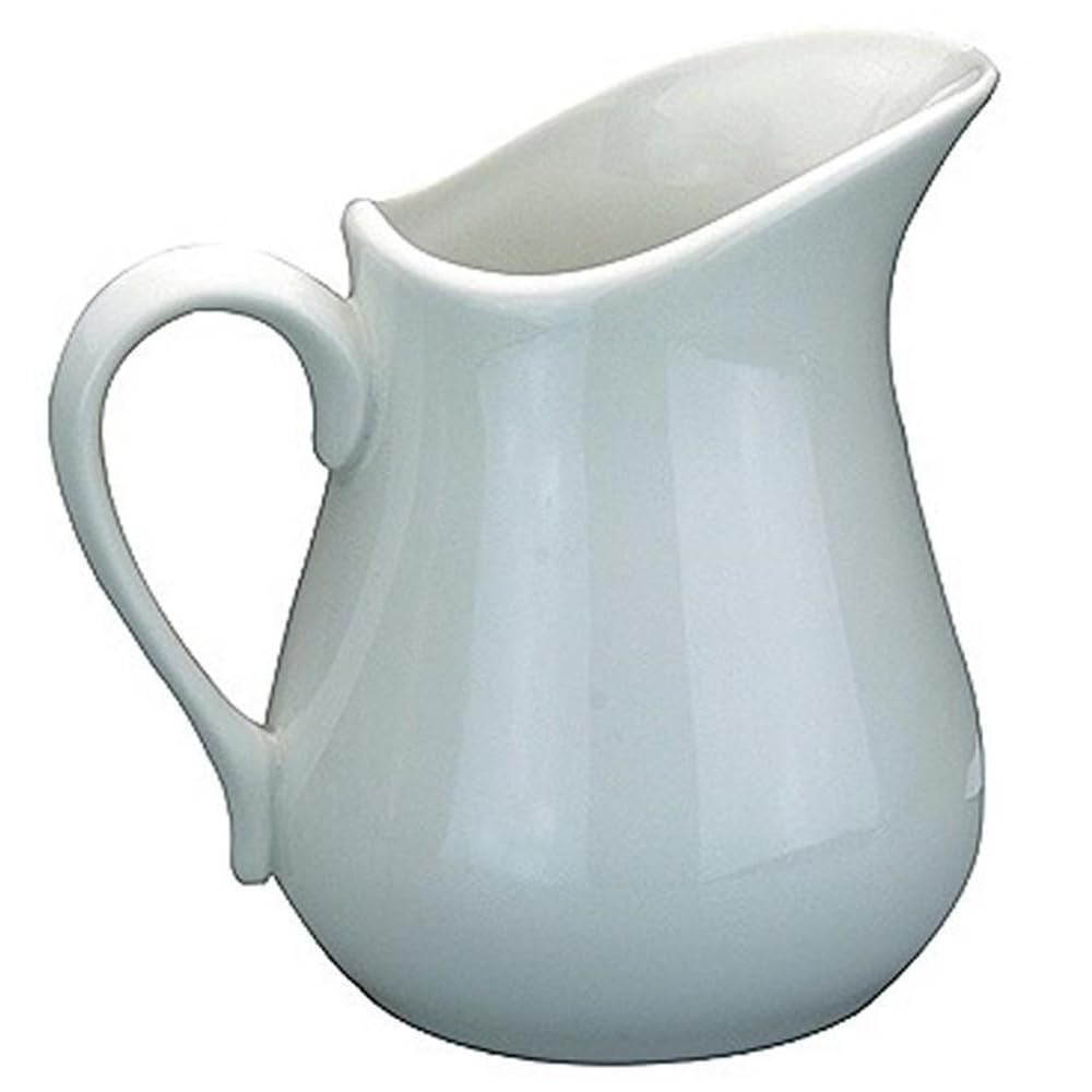 Concept4u White Ceramic Jug with Handle 500ml Porcelain Traditional ...