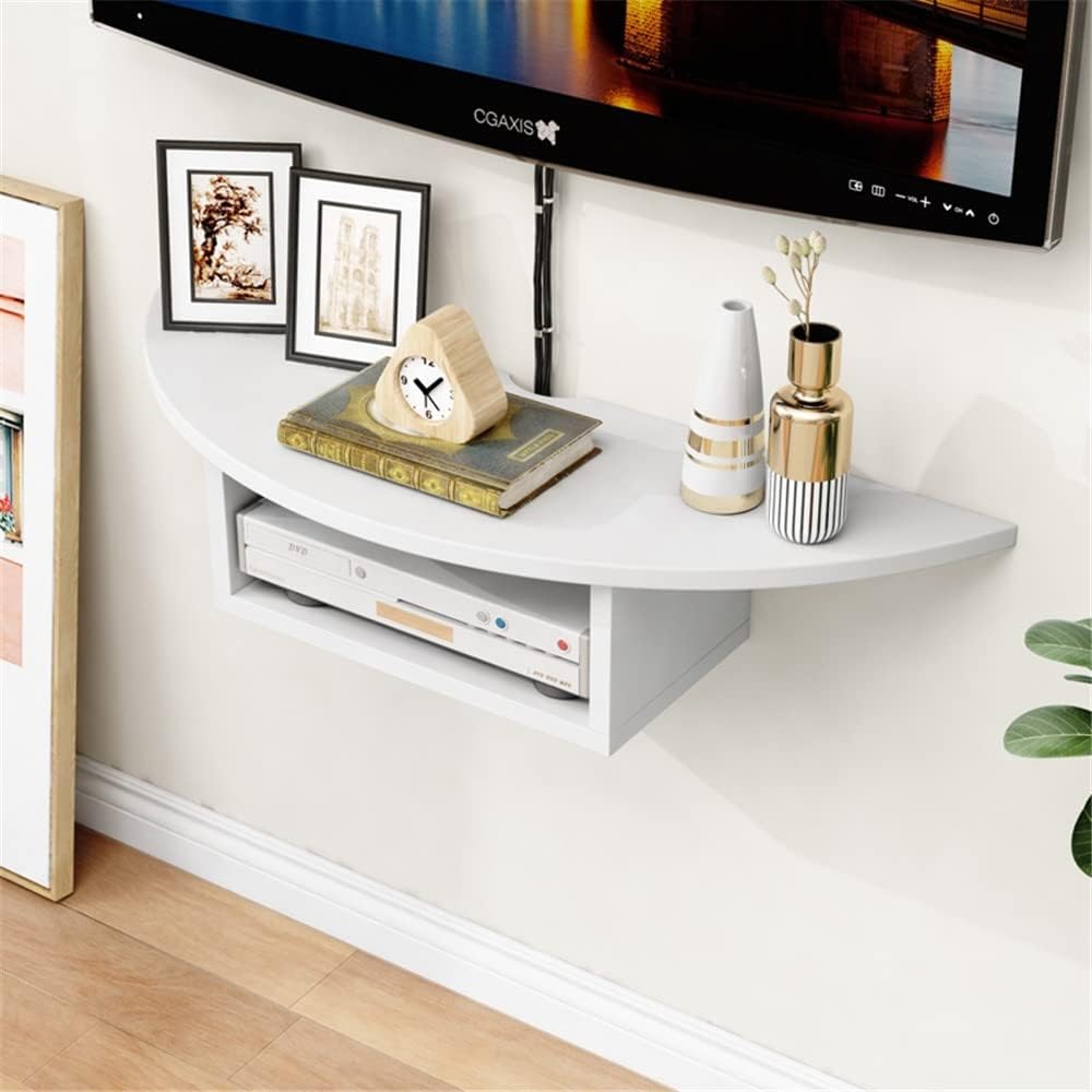 Amazon.com: WANLIAN Floating TV Stand Wall Mounted TV Shelf Wood Media ...