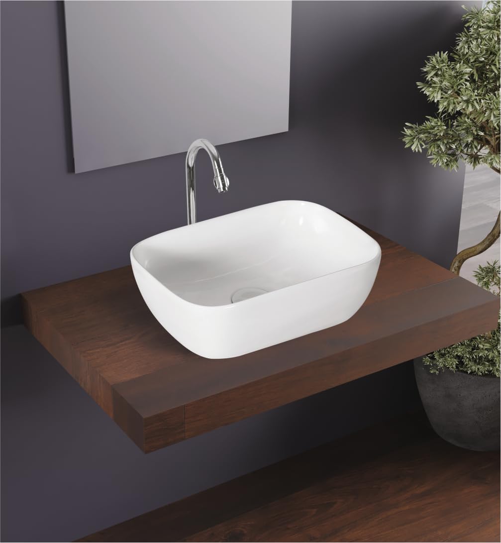 Root Group TIOTI mart ceramic wash basin Coral White Glossy table top ...