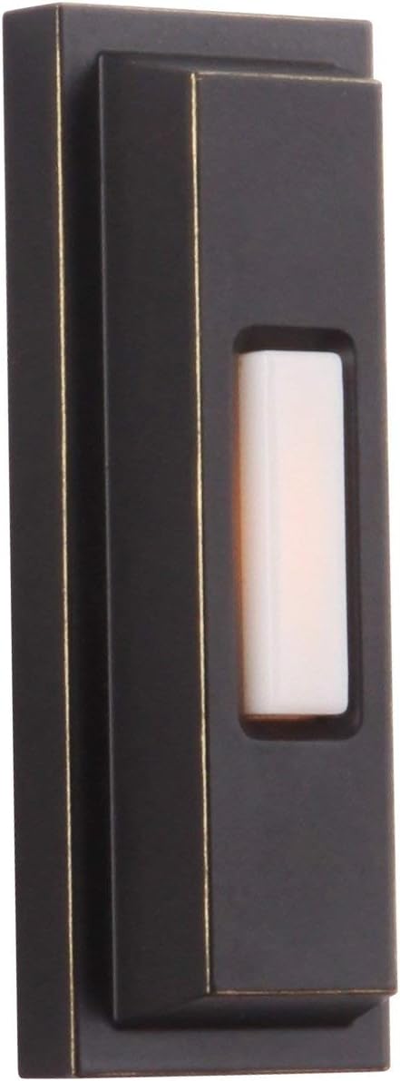 Amazon.com: Craftmade PB5005-AZ Surface Mount Beveled Rectangle Lighted Push Button, 4"H x 1"W ...