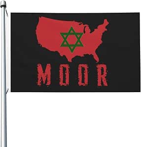 Amazon.com : Moorish America Amexem Moroccan Flag Outdoor Flag Double ...