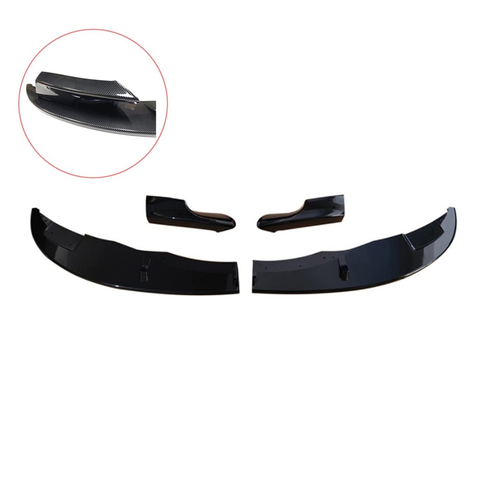 Buy Front Bumper Lip Splitter Car V Style Front Spoiler Bumper Lip ...