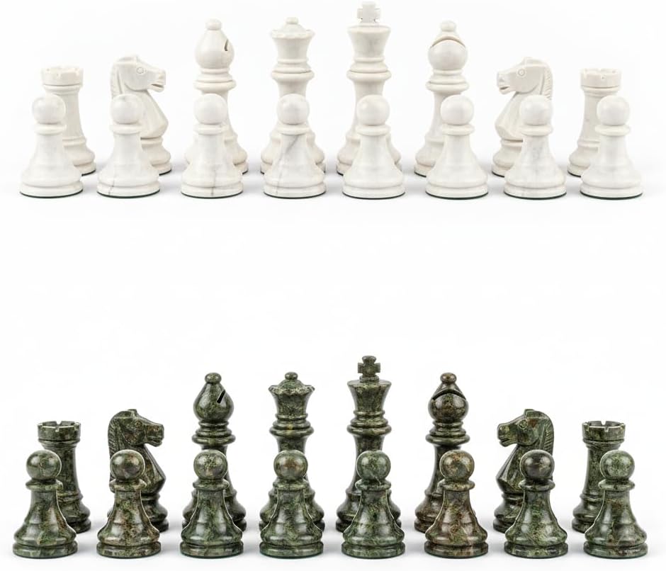 Amazon.com: OceanicX Handcrafted Premium Marble Chess Pieces Set ...