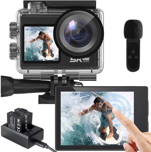 Amazon.com : Action Camera 5K 30FPS Underwater Camera Snorkeling 131FT ...