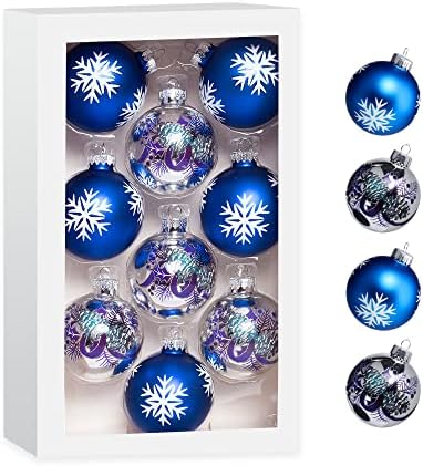 Amazon.com: Glass Christmas Tree Ornaments - 67mm/2.63" [4 Pieces ...