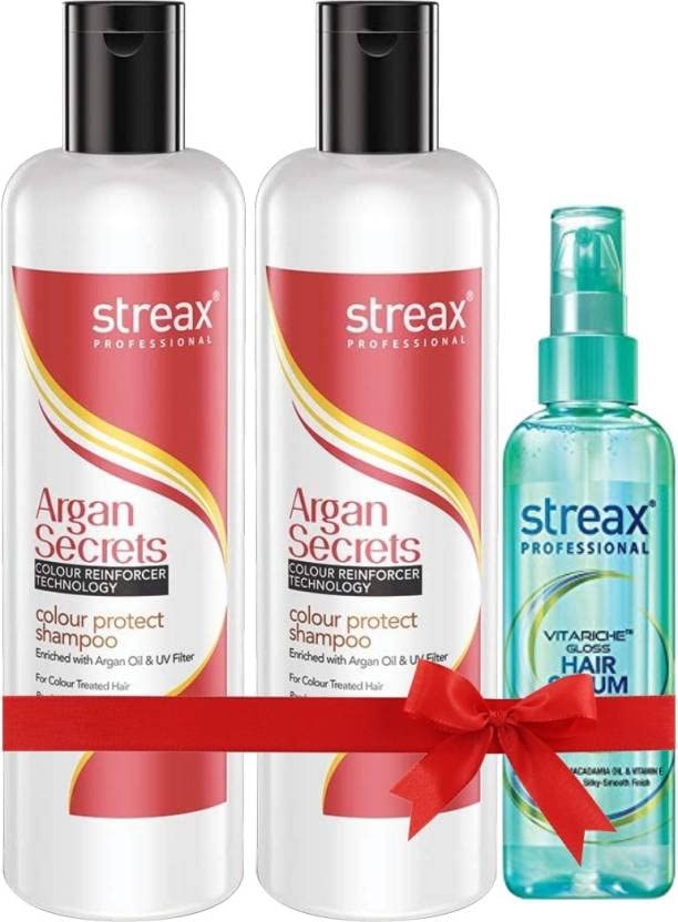 Buy Streax Argan Shampoo +Conditioner 250ml +Vita Gloss Serum (3 Items ...