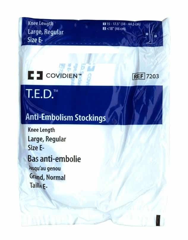 Buy Kendall Ted Knee Length Anti Embolism Stockings Large Regular ...