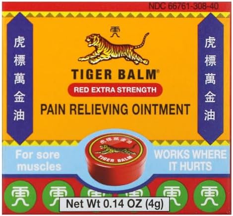 Amazon.com: Tiger Balm, Red Pocket Size Tin, Extra Strength Tiger Balm ...