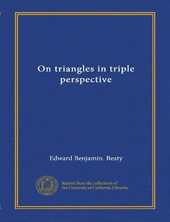 On triangles in triple perspective (Vol-1) | Amazon.com.br