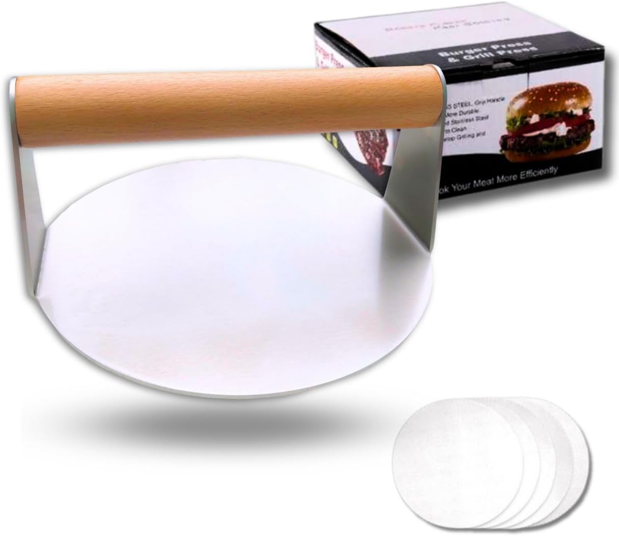 Amazon.com: novaric Stainless Steel Smash Burger Press Kit, Hamburger ...