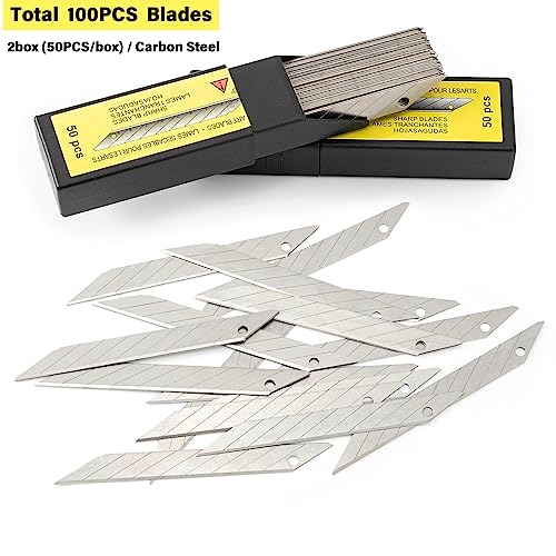 Snapklik.com : 100pcs Utility Knife Replacement Blades, 30 Degree ...
