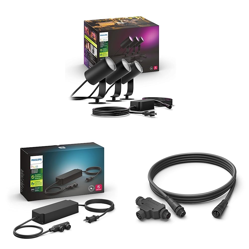 Amazon.com: Philips Hue White and Color Ambiance Lily Outdoor Base Kit ...