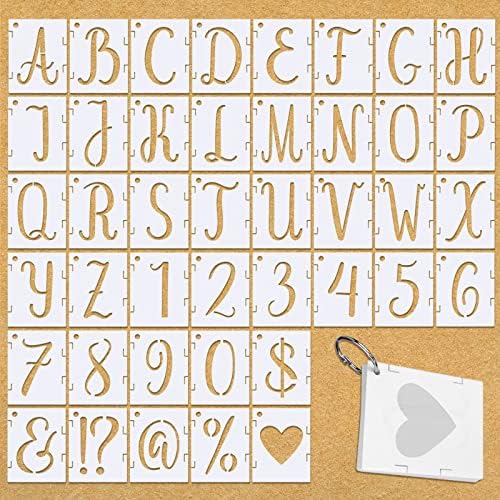 45 Pcs Letter Stencils Letters, Alphabet Stencils, Letter Number ...