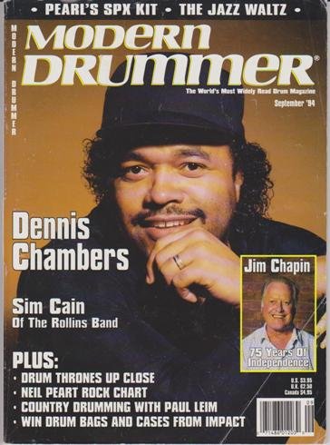 Modern Drummer Magazine (September 1994) (Dennis Chambers / Sim Cain ...