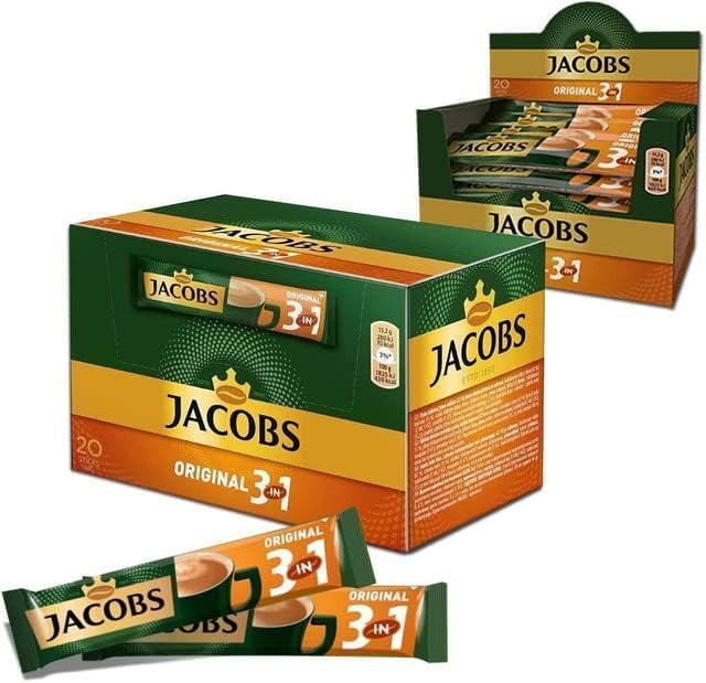 Jacobs 3-in-1 Instant Coffee Sticks, 100 Count : Amazon.co.uk: Grocery